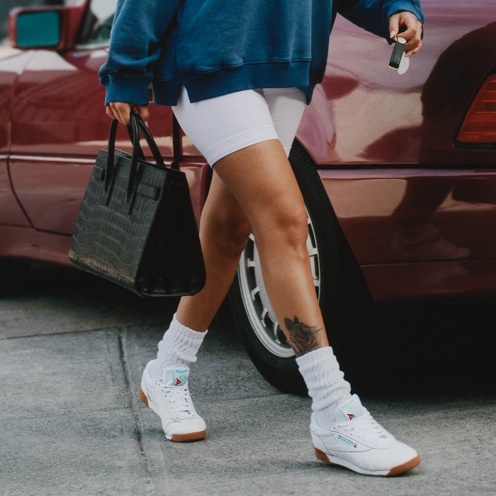 Womens Reebok Freestyle Lo Athletic Shoe - White / Gum | Journeys