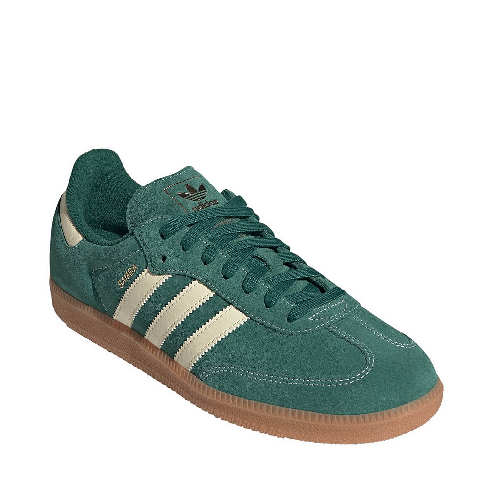 Mens adidas Samba OG Athletic Shoe - Collegiate Green / Warm Vanilla ...