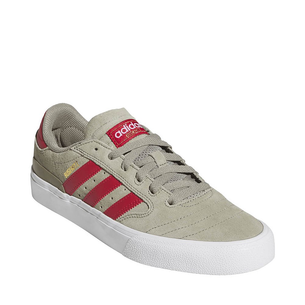 Mens adidas Busenitz Vulc II Skate Shoe - Silver Pebble / Team Victory ...